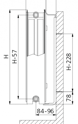 Radiateurs COMPACT 4 | Radiateur chauffage central | Compact 4 Type 22 | Horizontal | Hauteur ...